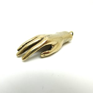 Big Open Hand Pendant in Brass- Unisex - Etsy