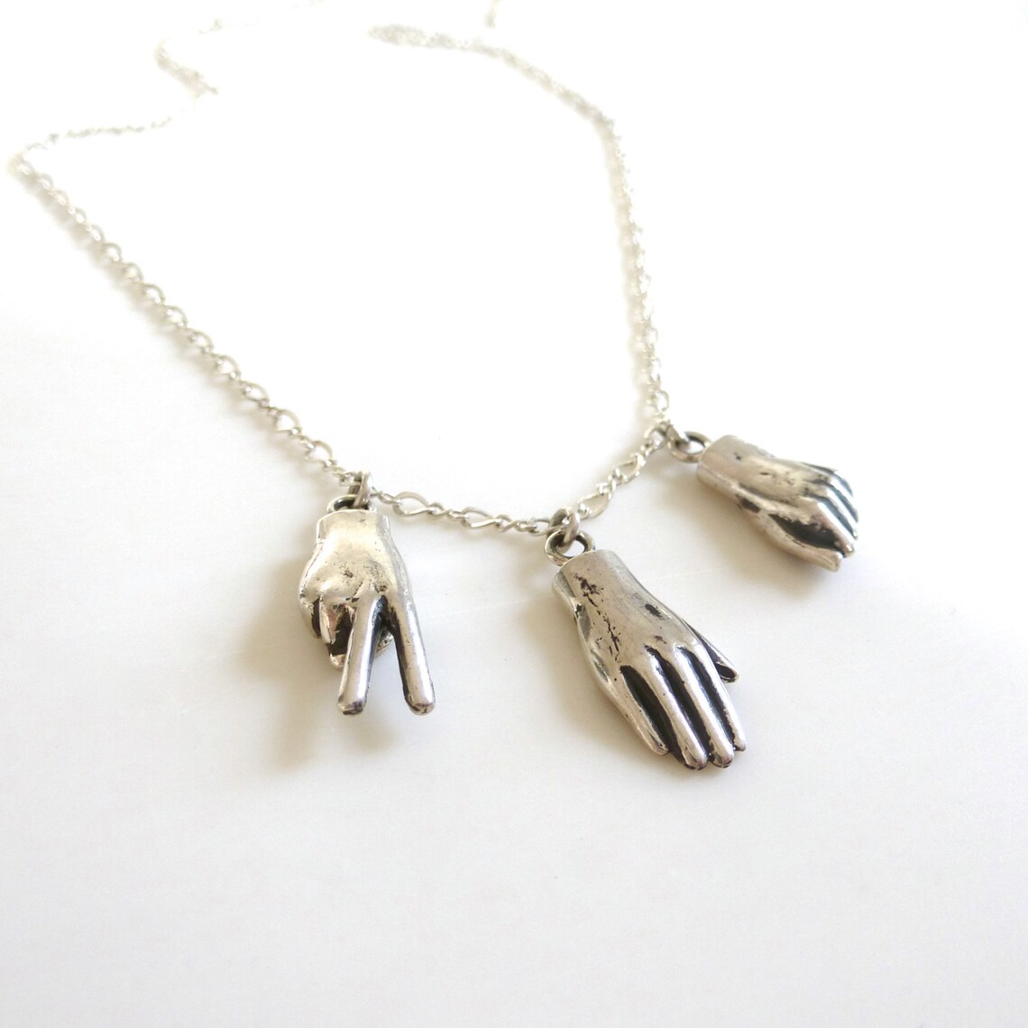 Rock, Paper, Scissors Necklace - Etsy