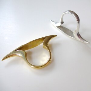 Big Bold Rocker Ring in Sterling Silver - Etsy