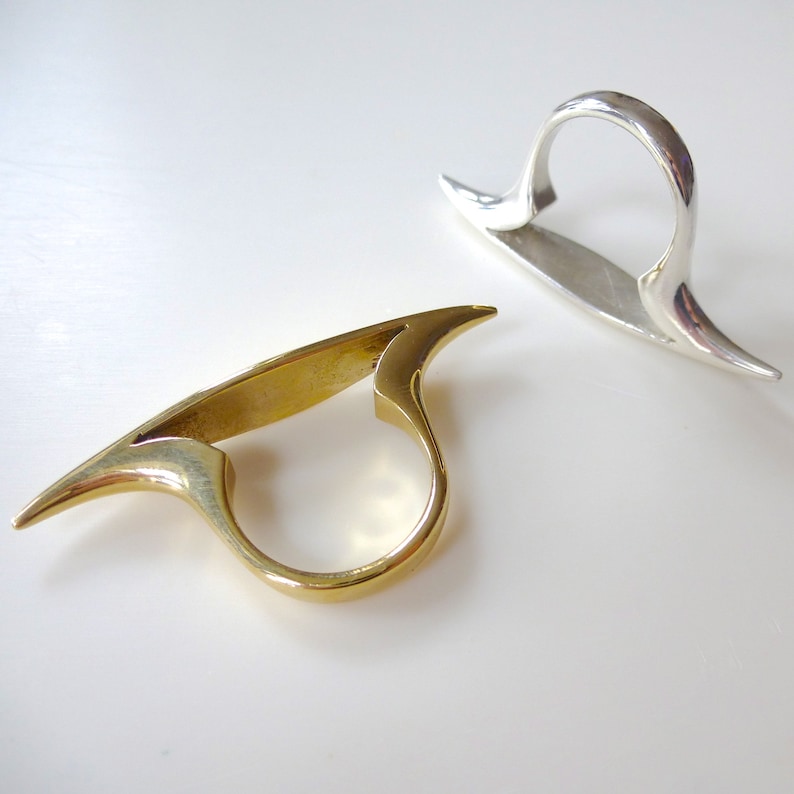 Big Bold Rocker Ring in Sterling Silver - Etsy