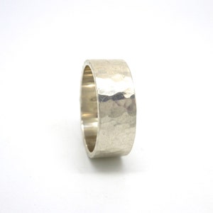 Hammered Sterling Silver Wedding Ring Band Made to Order in Your Size ...