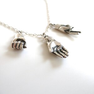 Rock, Paper, Scissors Necklace - Etsy