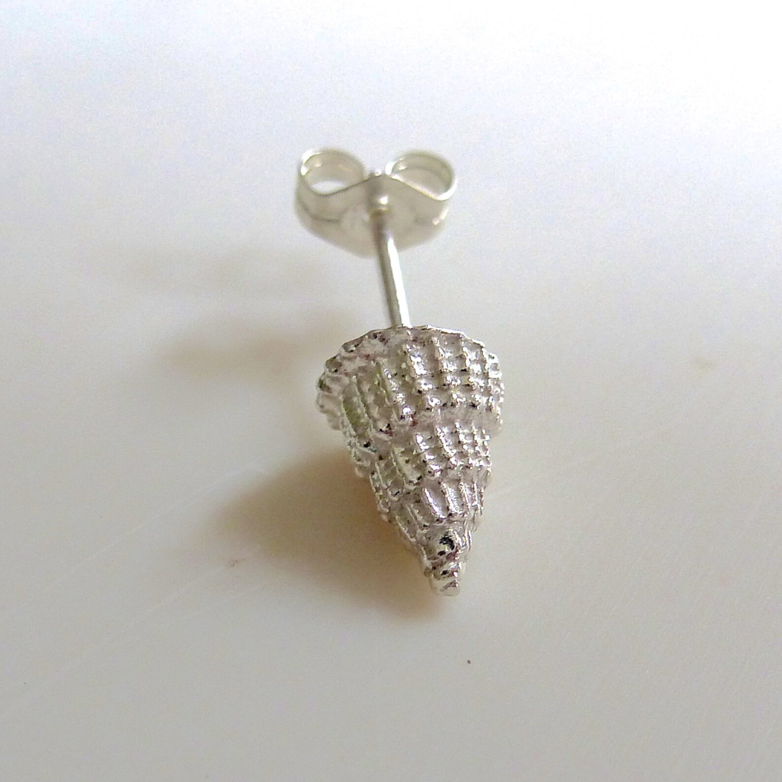Small Spiral Shell Stud Earrings in Sterling Silver | Etsy