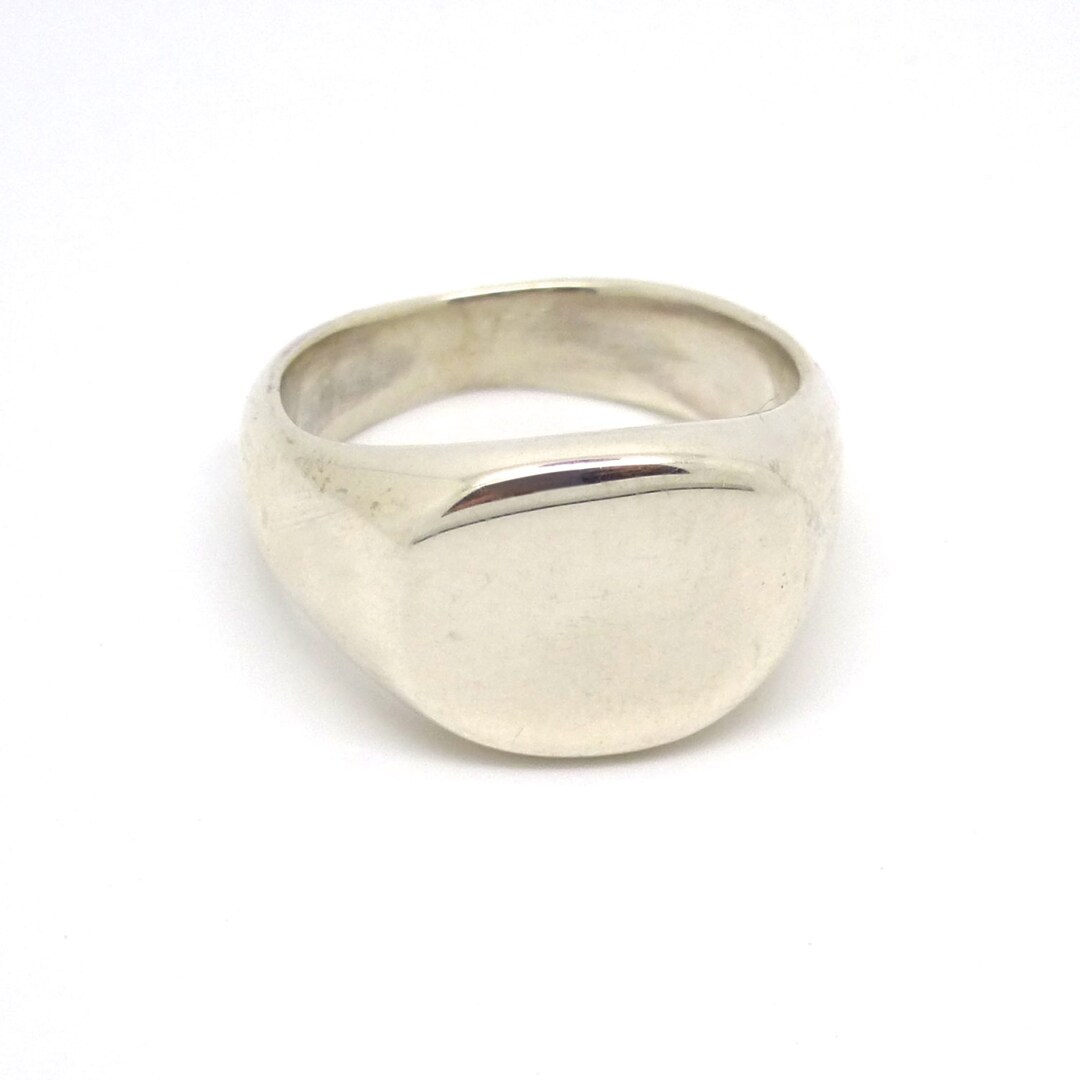 Silver Pinky Signet Ring- With or Without Engraving - Etsy