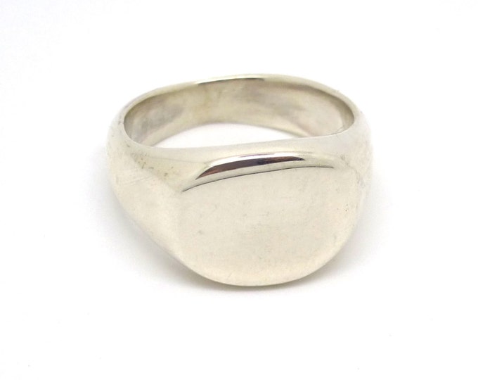 Silver Pinky Signet Ring- With or Without Engraving - Etsy