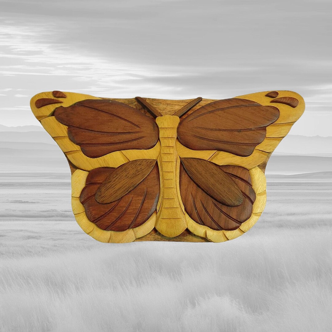 Carver Dan's - Wild Butterfly, a Hand-crafted Wooden Keepsake Gift Box ...