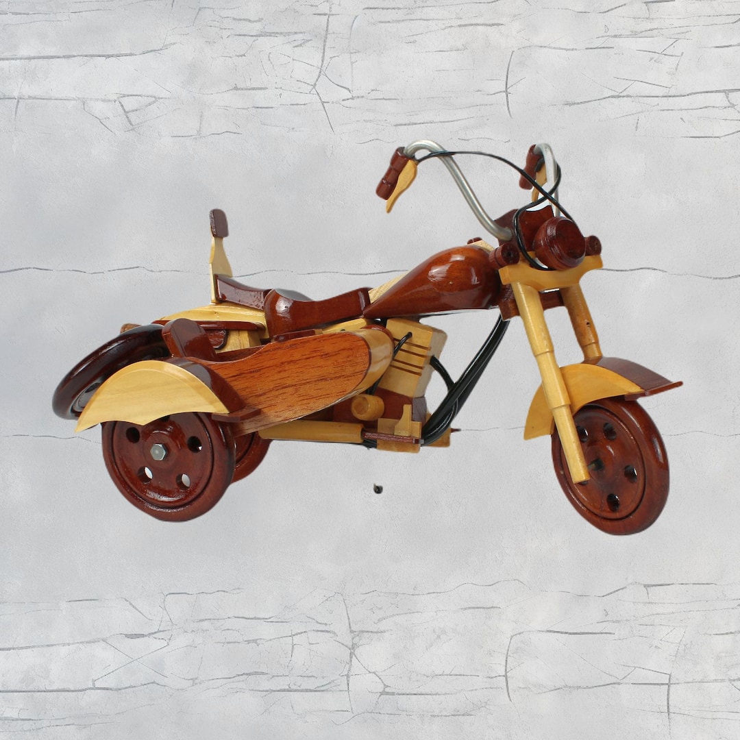 Carver Dan's - Motorcycle With Sidecar, a Hand-crafted Wooden ...