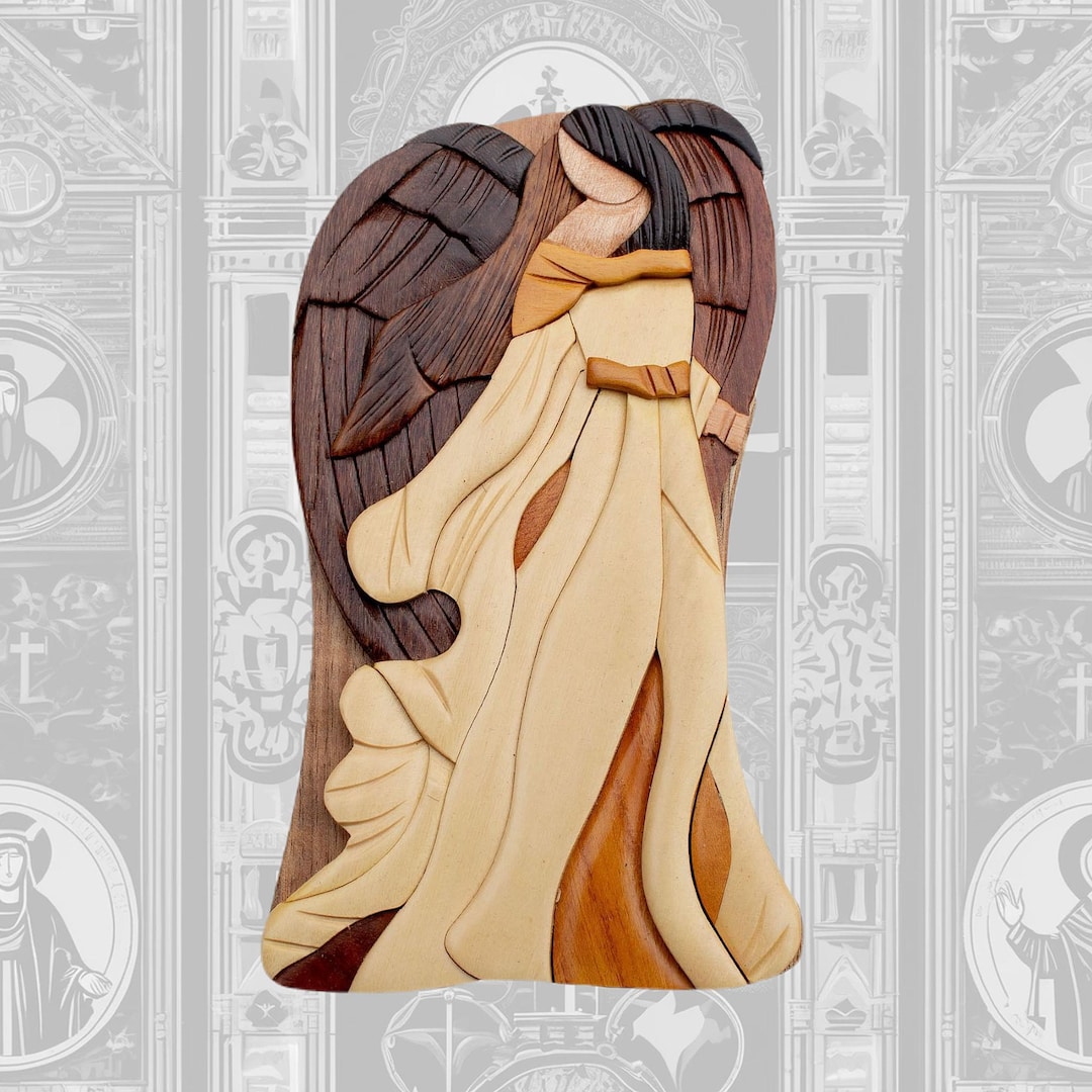 Standing Angel, Carver Dan's Puzzle Boxes, Hand-crafted Wooden Keepsake ...