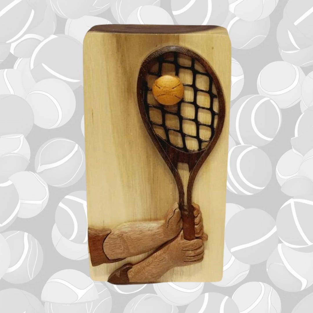 Tennis, Carver Dan's Puzzle Boxes, Hand-crafted Wooden Keepsake Gift ...