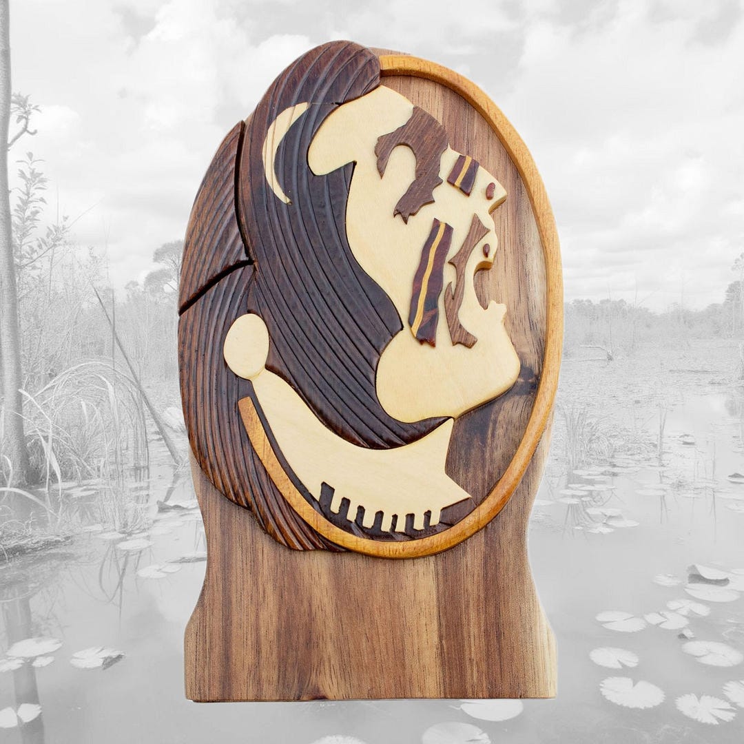 Carver Dan's - Seminole Indian (portrait), a Handcrafted Wooden ...