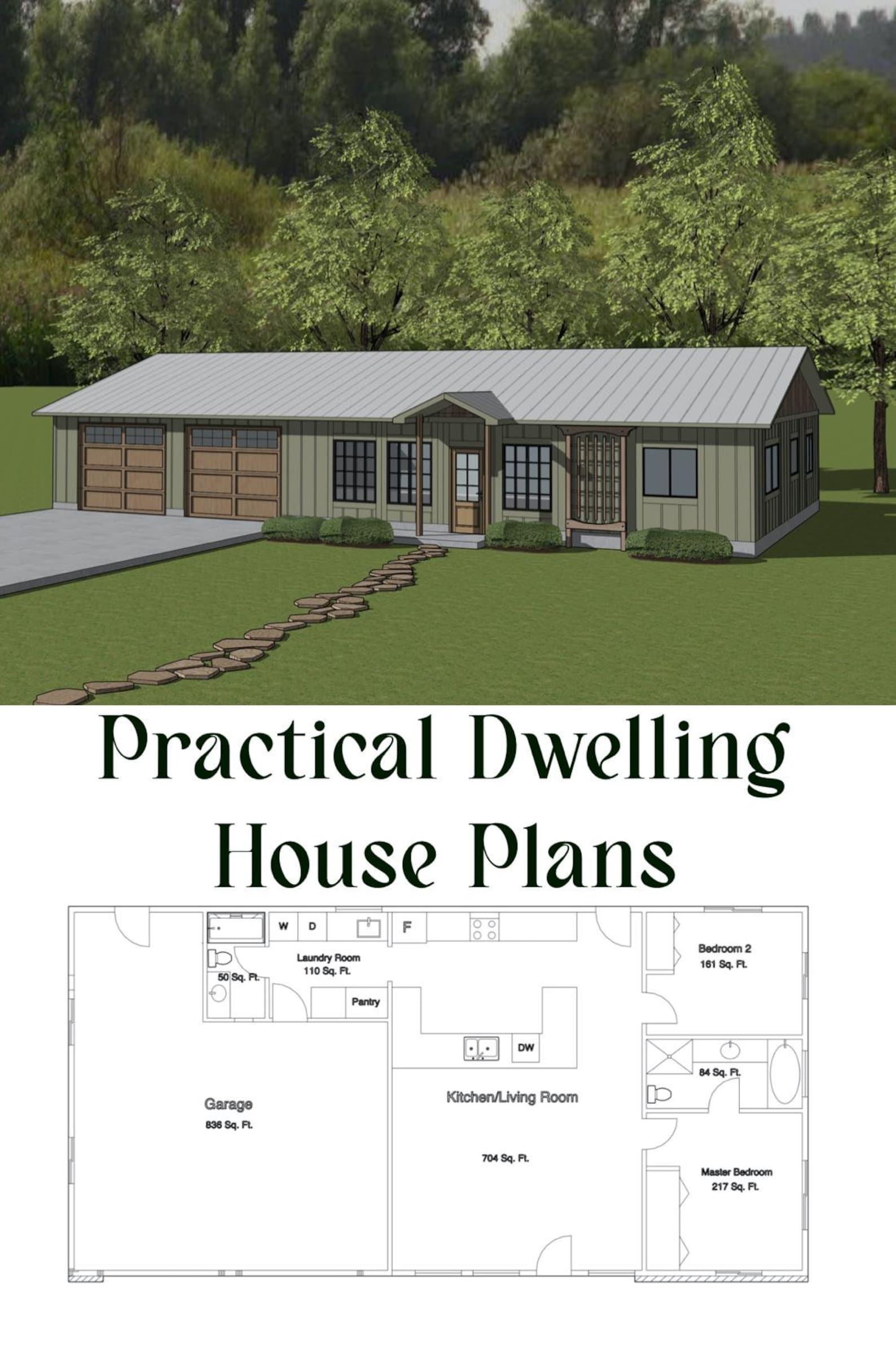 The Practical Dwelling House Plans - Etsy Canada