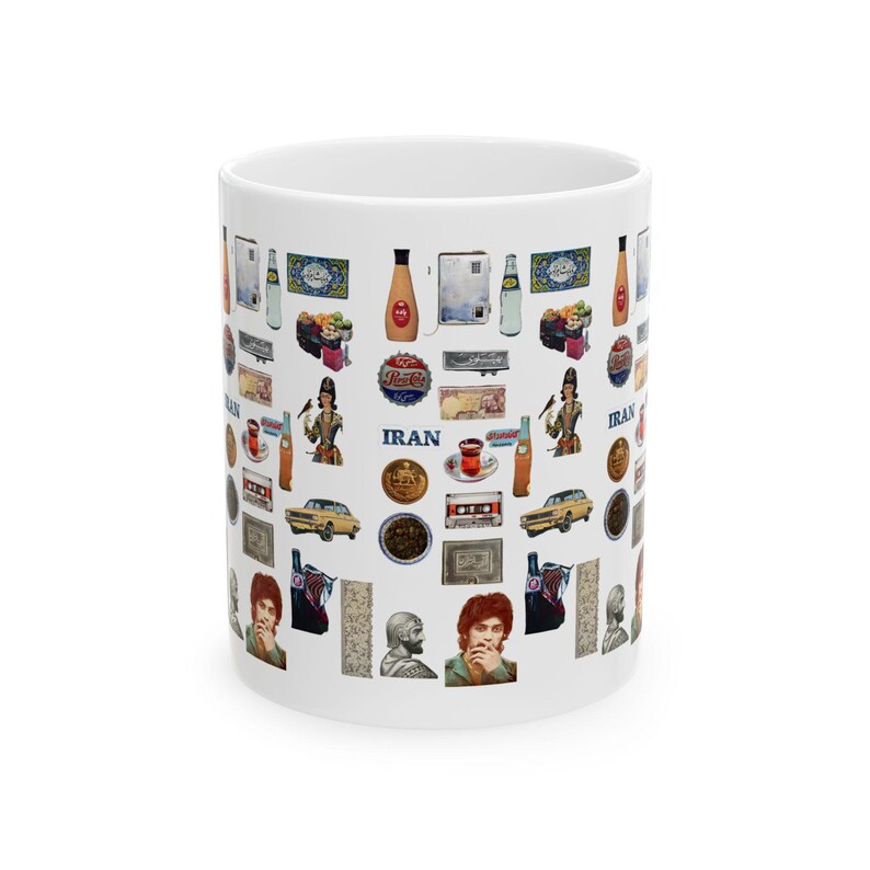 Iran Nostalgia Mug - Persian Retro Collage Art - Tehran Memories ...