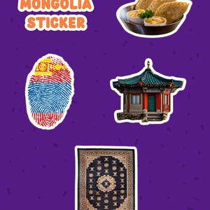 Mongolia Digital Sticker Pack | 9 Mongolian Culture Stickers ...
