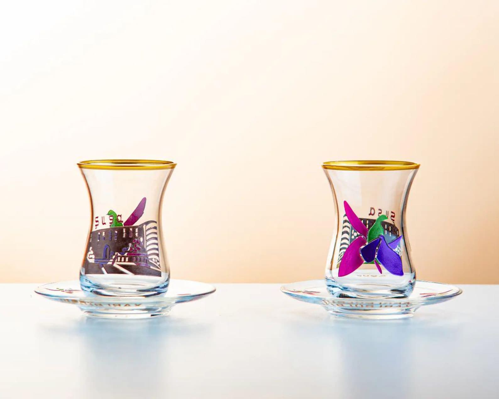 Boxed Azerbaijan Teaset - Armudu Tea Glass, Set of 1 Glasses and 1 ...