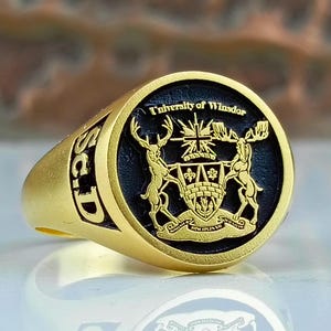 University Ring, Graduation Gift, Personalized Graduation Signet Ring ...