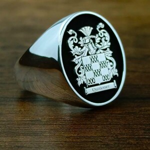 Family Crest Coat of Arms Custom Ring for Personalized Rings, Custom ...