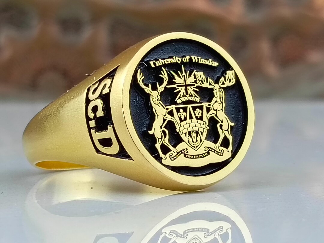 University Ring, Graduation Gift, Personalized Graduation Signet Ring ...