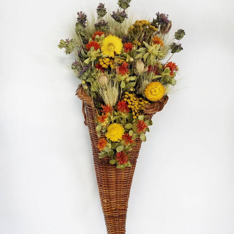 Cornucopia Flower Arrangement - Etsy