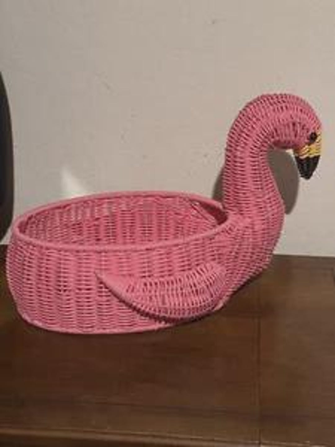 Ciroa Picnic Serving Basket Outdoor Patio Bowl Wicker Pink Flamingo - Etsy