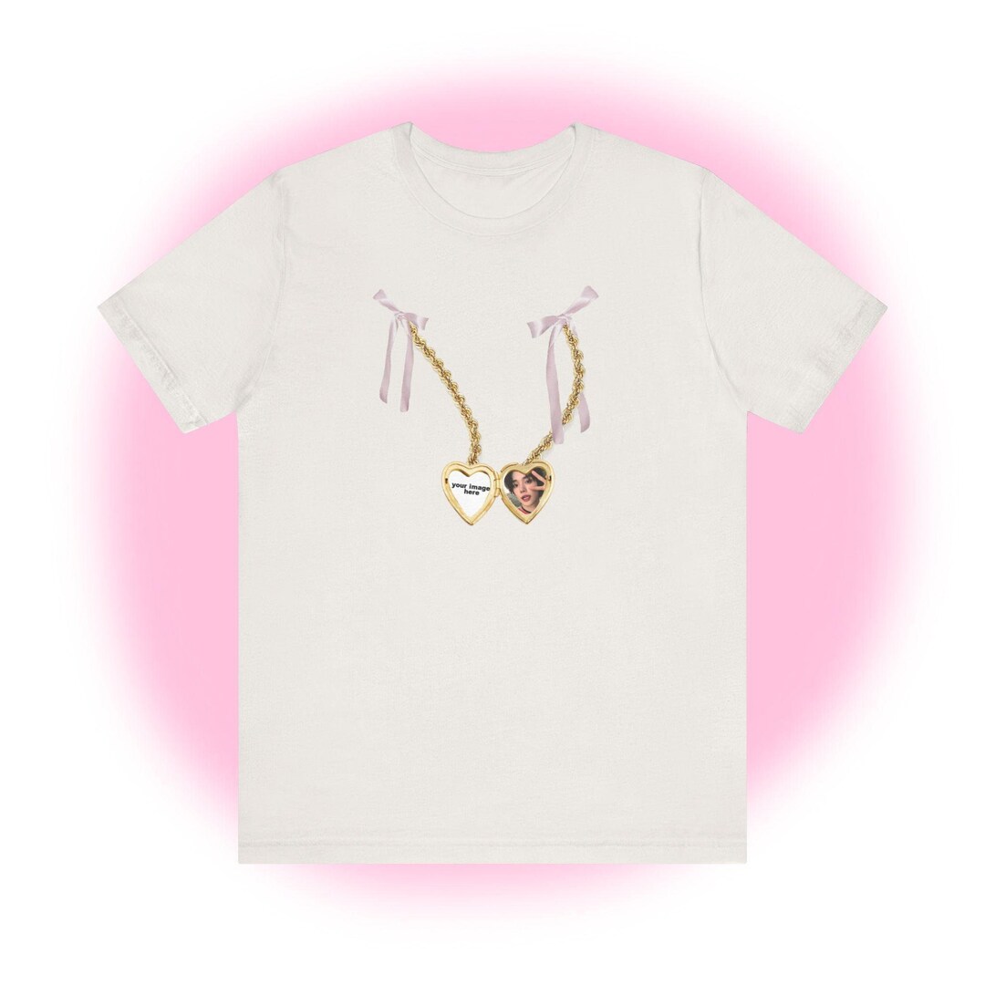 CUSTOM Your Own Kpop Idol Locket Tee, Coquette Aesthetic Tshirt ...