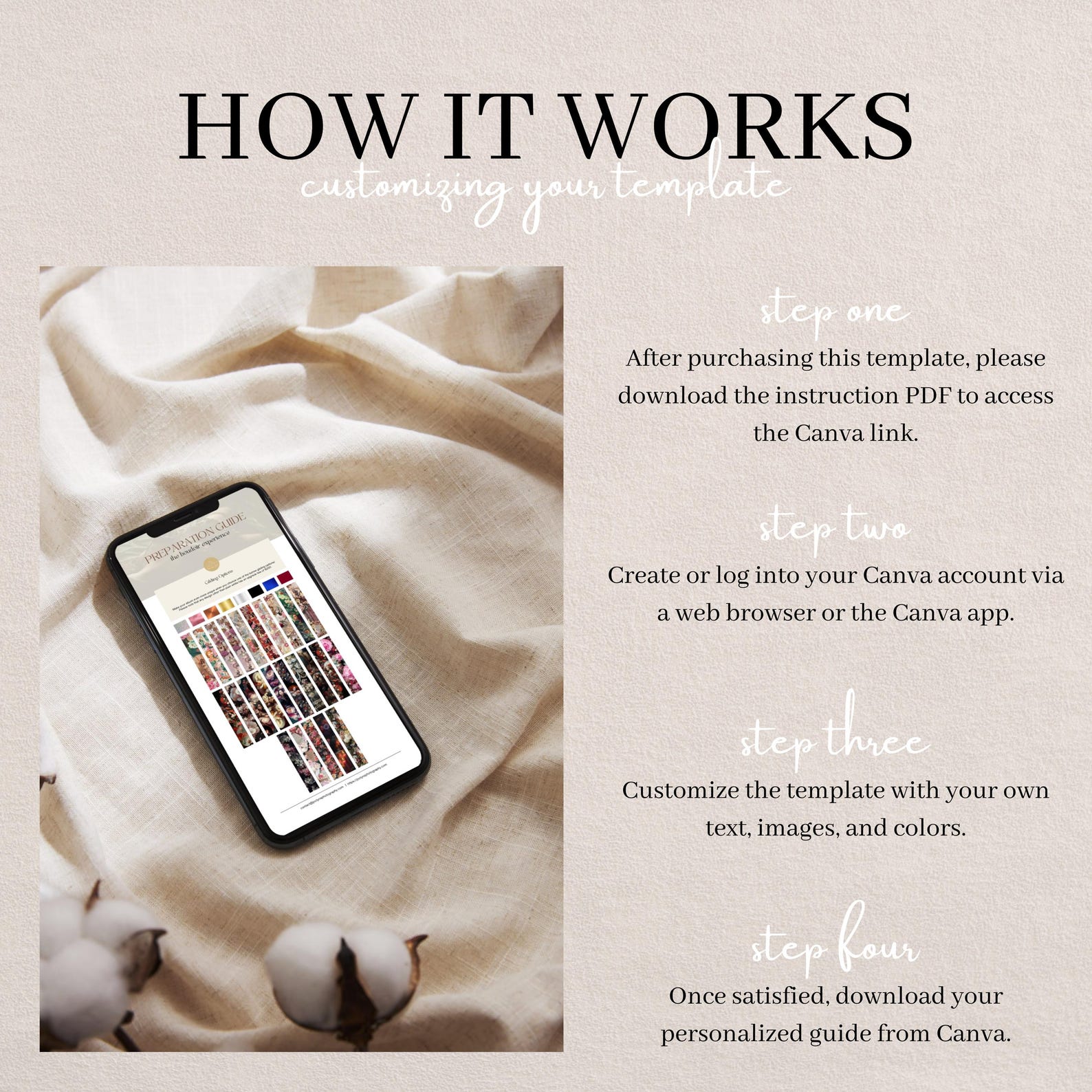Boudoir Preparation Guide Template - Etsy