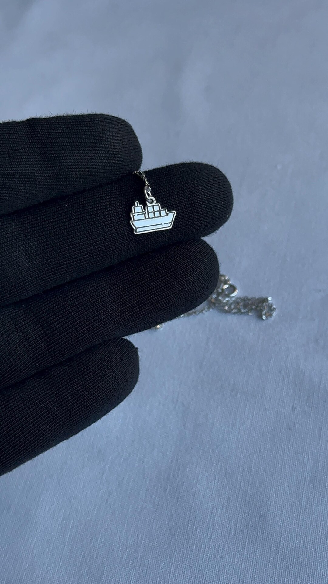 Ship Necklace · 14K Gold Plated · 925K Sterling Silver · Nautical ...