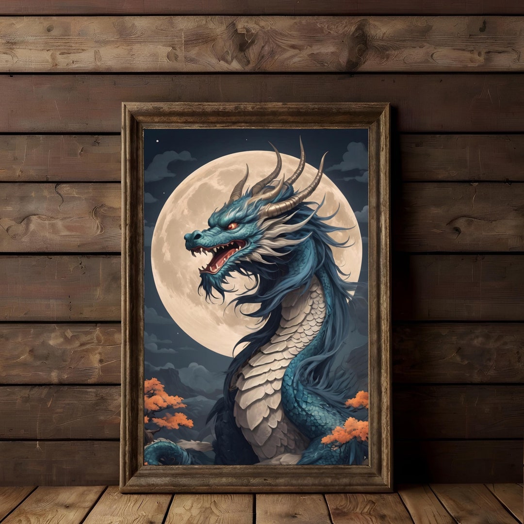 Dnd Decor Dragon Wallpaper, Medieval Decor, Dnd Wall Art, Mystical ...