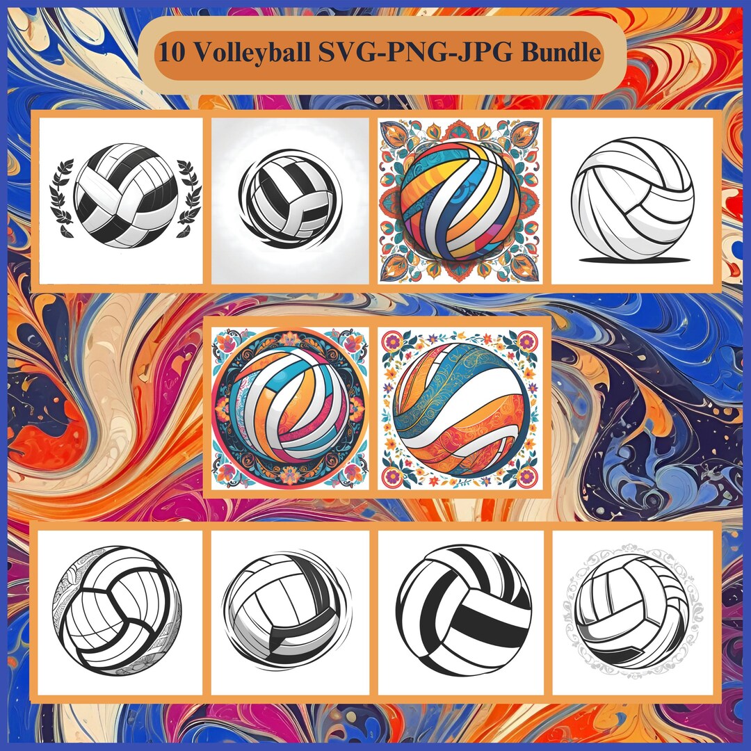 Volleyball SVG PNG Bundle, 10 Design Pack (digital Download) - Etsy