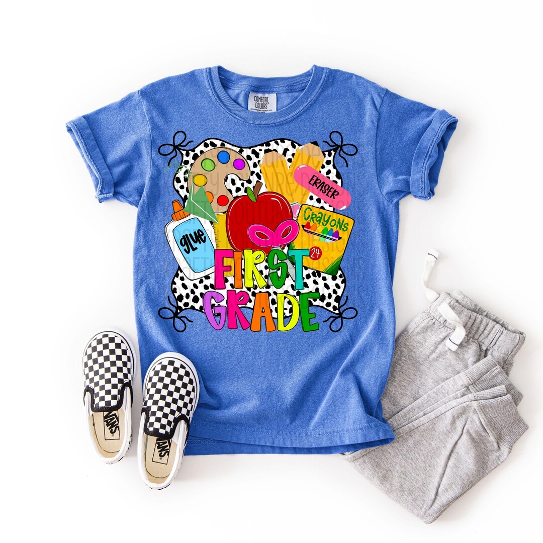 First Grade Collage PNG: Hand-drawn Back to School Design (digital File ...