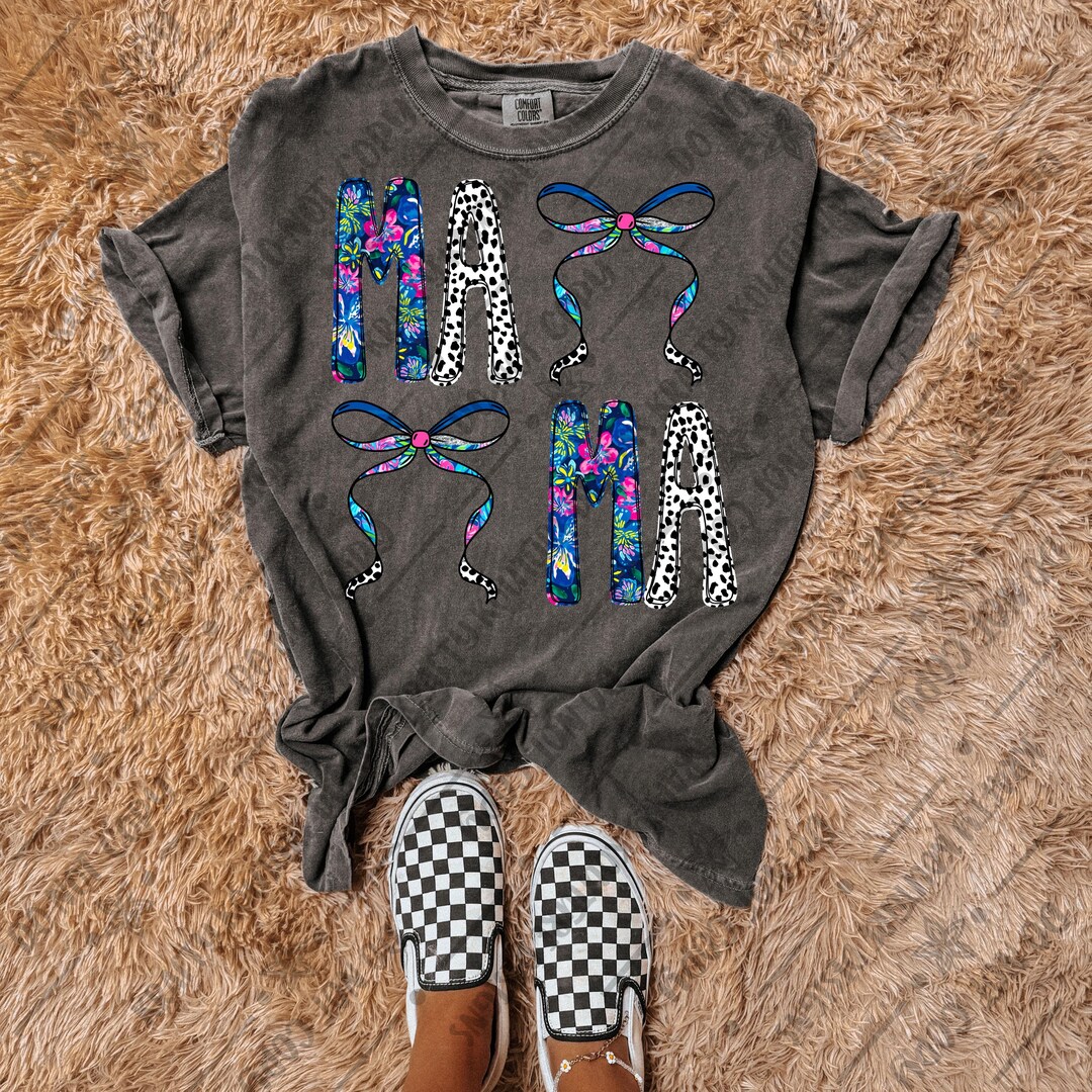 Tropical Floral Mama Bows Png - Etsy