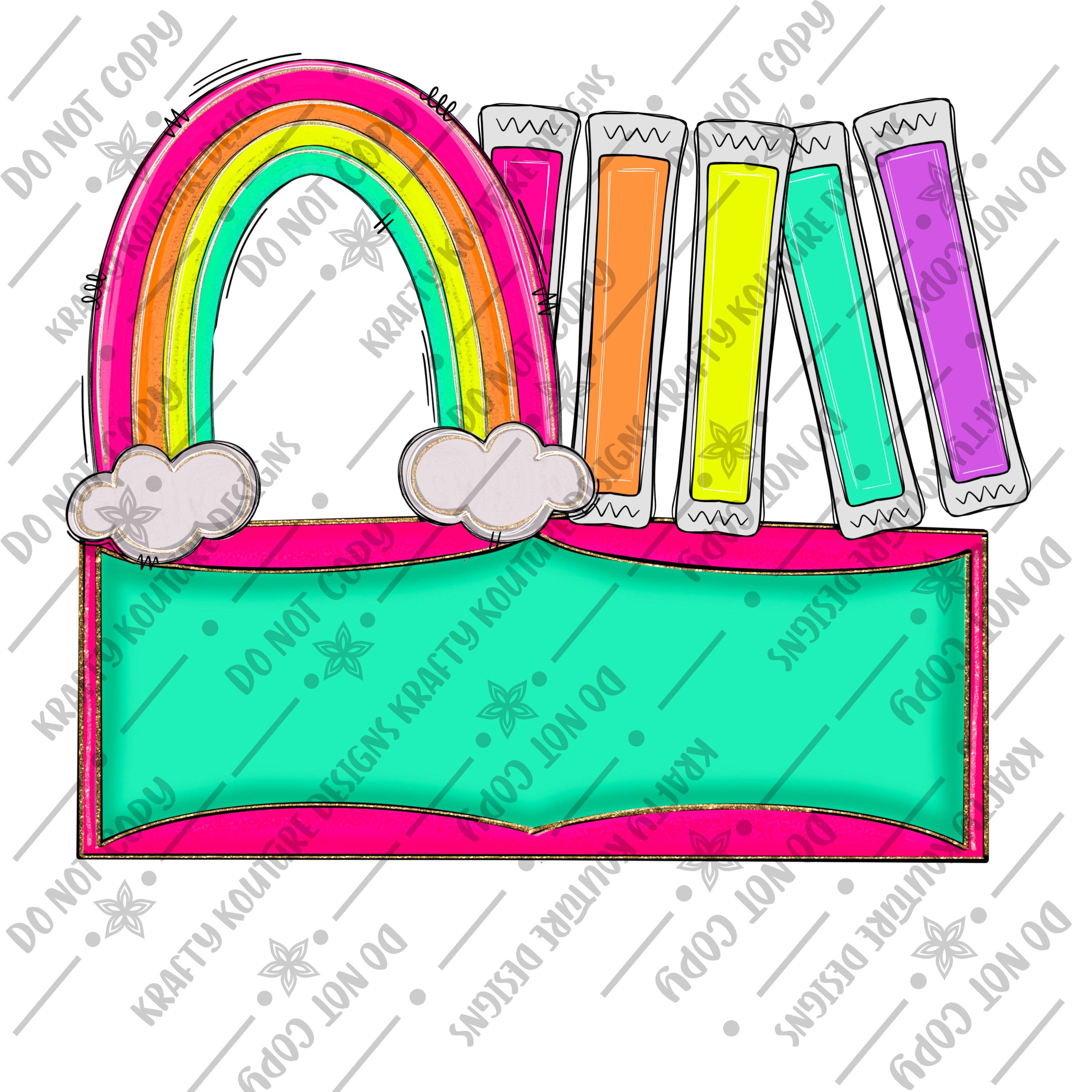 Rainbow Popsicle Name Plate PNG Summer Png Digital Download - Etsy