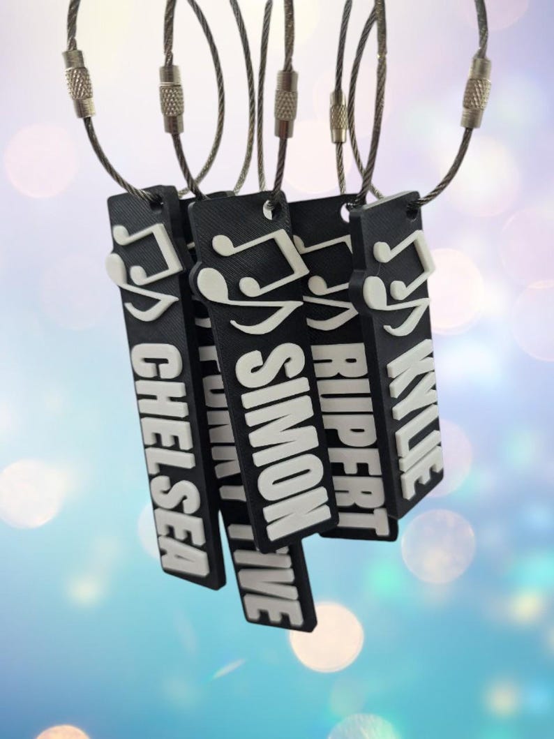 Personalised Music Keychain: 3D Printed Beam Note Symbol - Etsy