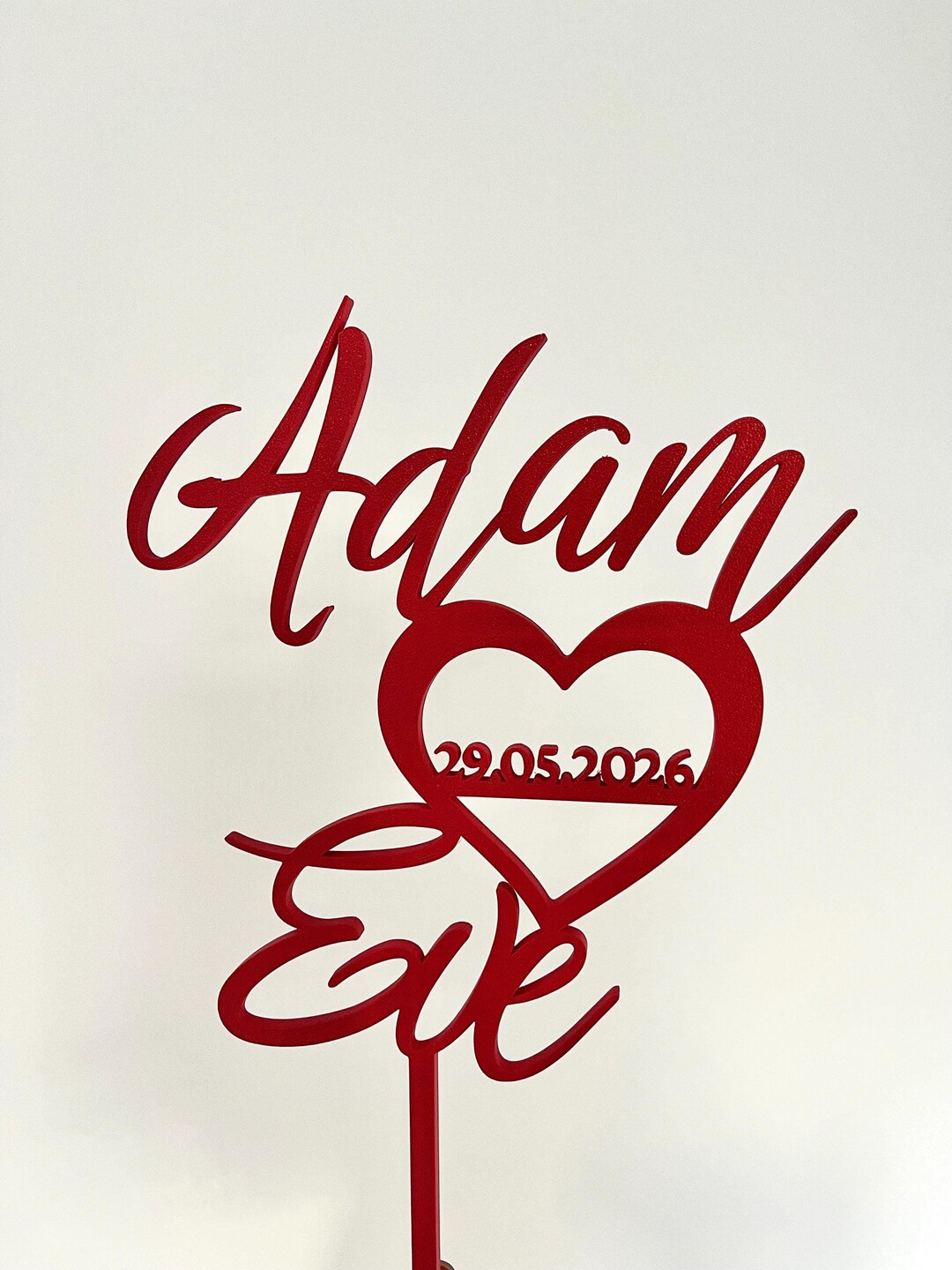 Personalised Wedding Cake Topper – Customisable Artistic Handwriting ...
