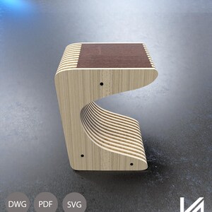 Parametric Stool Z-1 / Wooden Seat / CNC Files for Cutting - Etsy