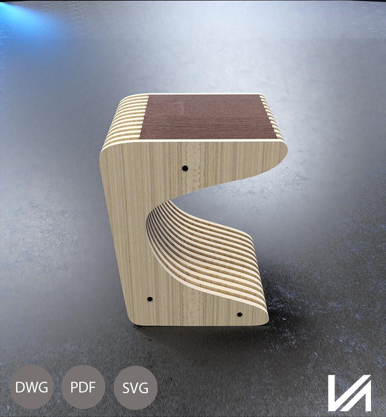 Parametric Stool Z-1 / Wooden Seat / CNC Files for Cutting - Etsy