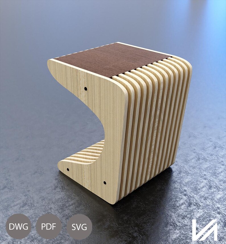 Parametric Stool Z-1 / Wooden Seat / CNC Files for Cutting - Etsy