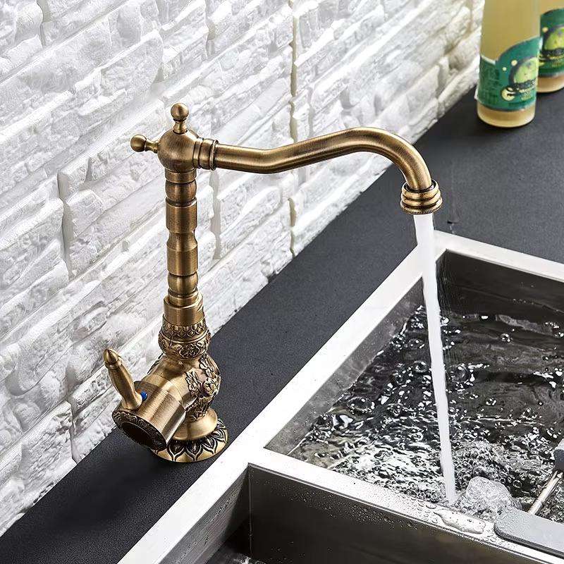 Vintage Single-handle Brass Kitchen Faucet - Etsy