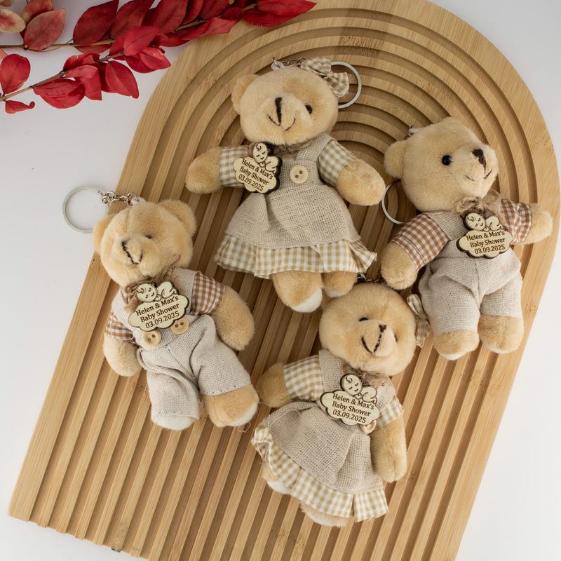Teddy Bear Keychain - Etsy