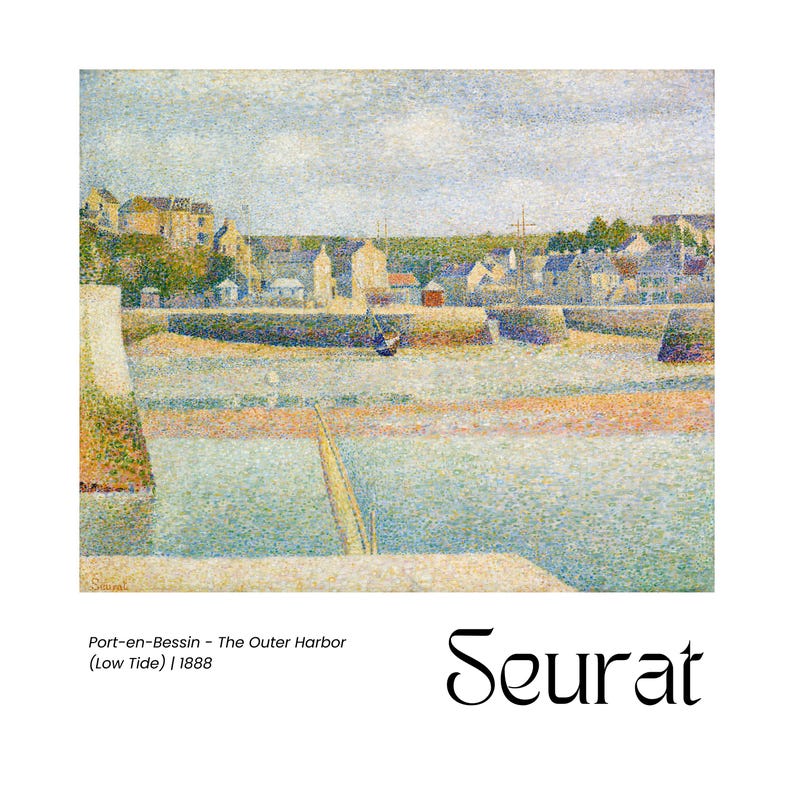Georges Seurat 3 Piece Poster Set - French Wall Art, Classic ...