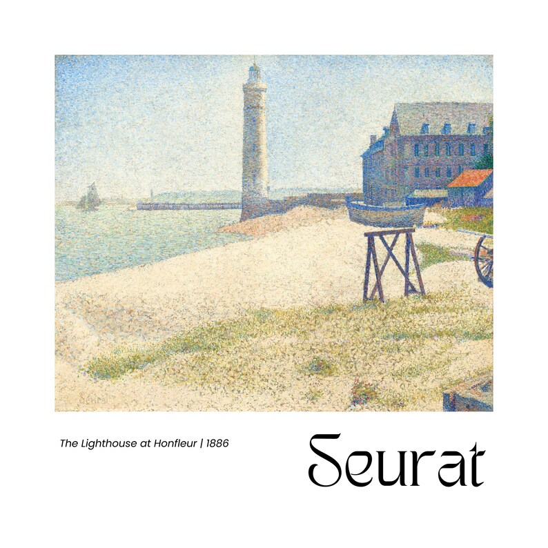 Georges Seurat 3 Piece Poster Set - French Wall Art, Classic Pointillist Art, 3 Piece Coastal ...