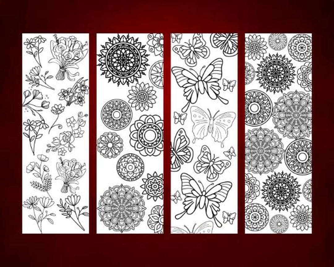 Printable Color Your Own Bookmark Set - Etsy