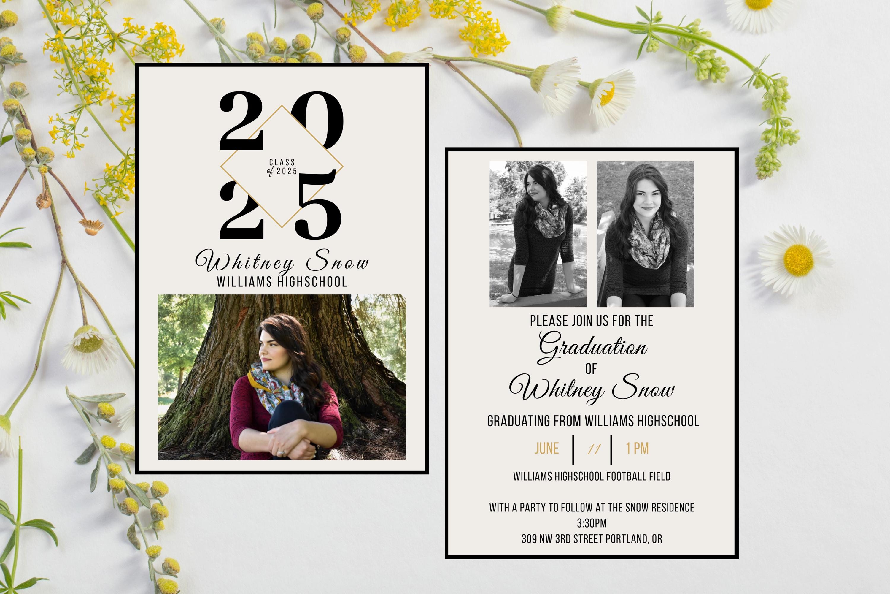 Editable Modern Graduation Invitation, Graduation Template, Graduation ...
