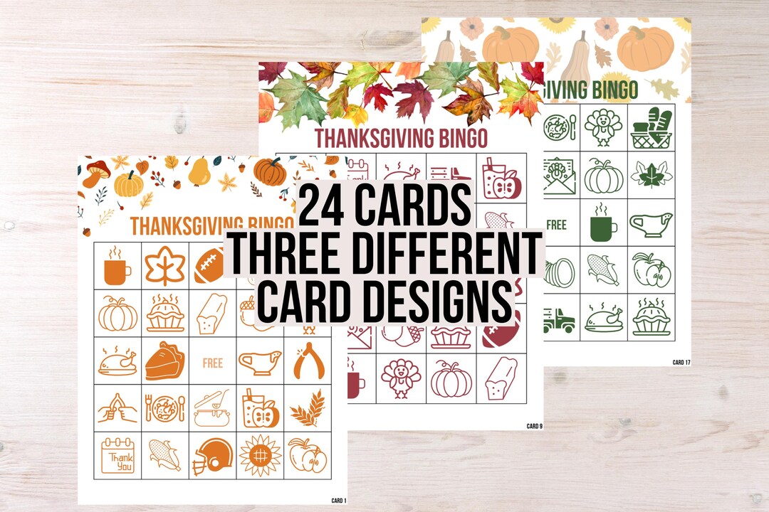 Printable Thanksgiving Bingo Game - Etsy