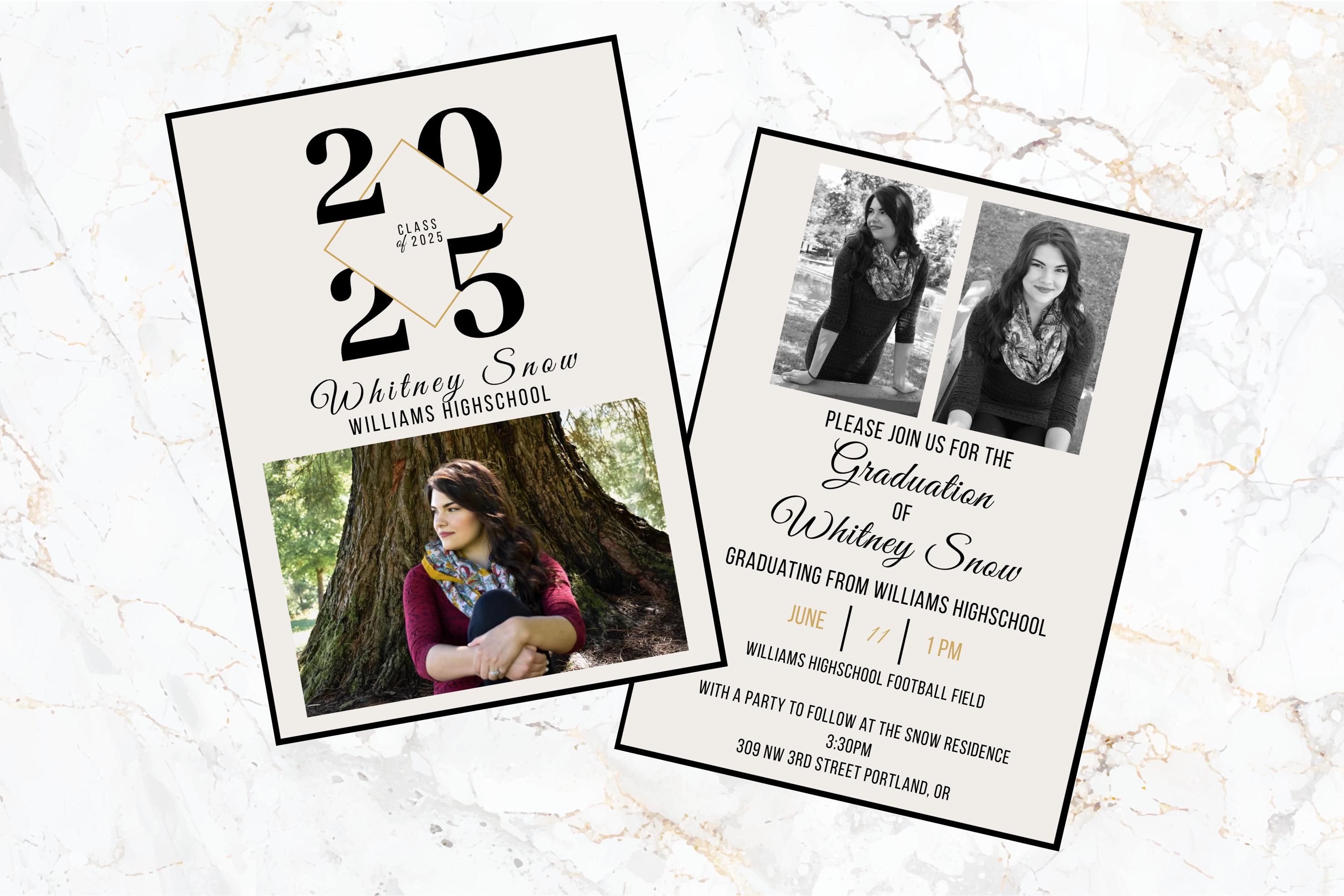 Editable Modern Graduation Invitation, Graduation Template, Graduation ...