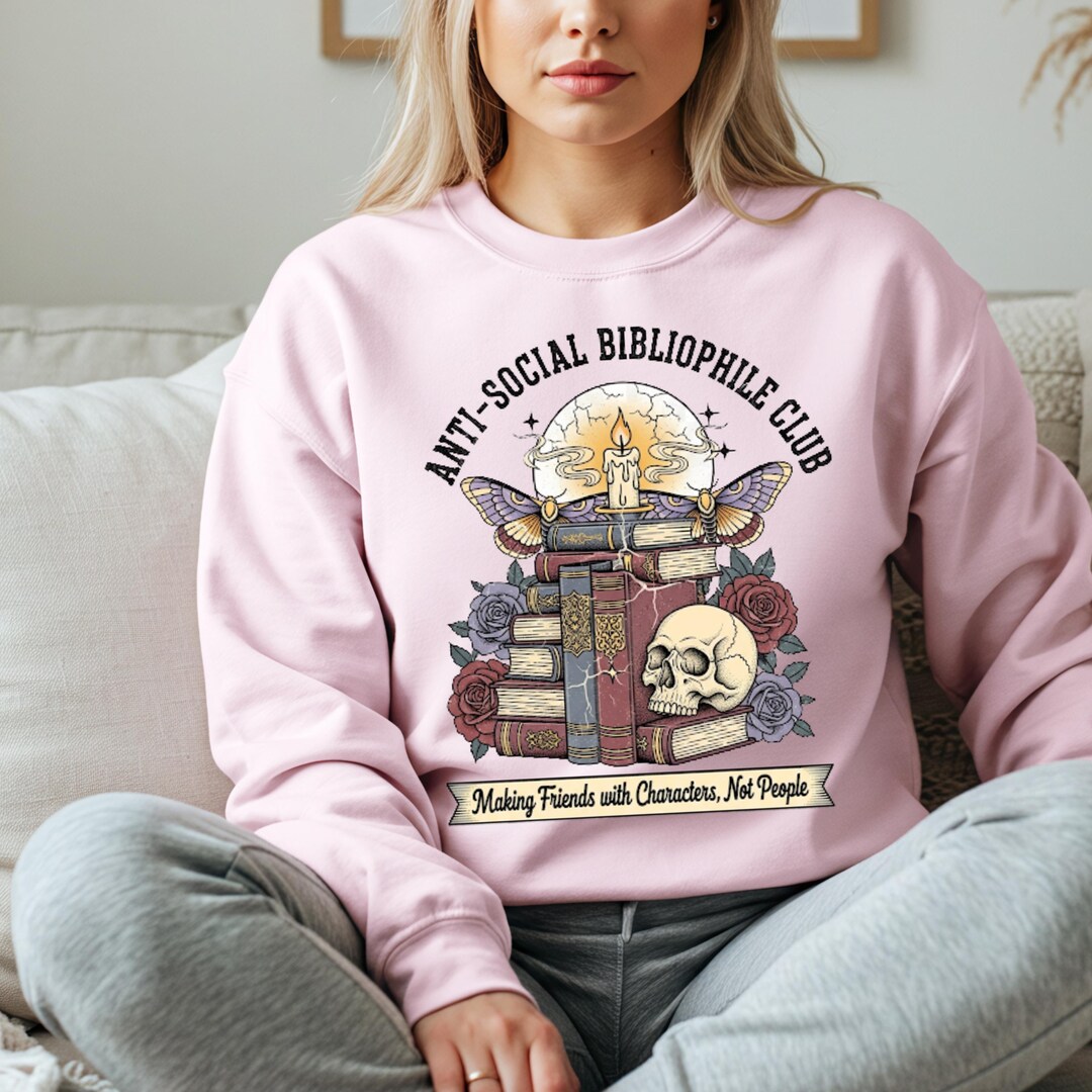 Gothic Bibliophile Sweatshirt: Dark Academia Book Lover Pullover - Etsy