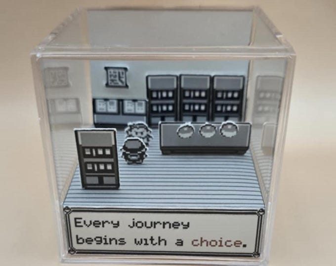 3D Anime Inspired Oak Lab Diorama Cube | Retro Video Game | Nostalgic ...