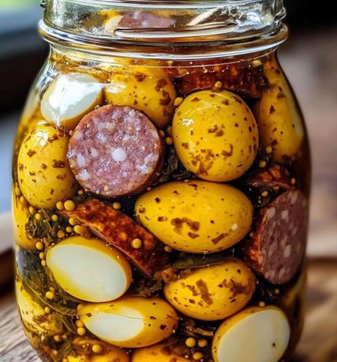 Pickled Summer Sausage With Mustard Eggs Recipe (digital Download - Etsy