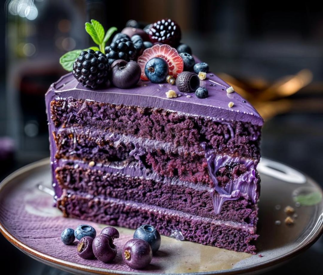 Purple Velvet Cake Recipe (digital Download) - Etsy