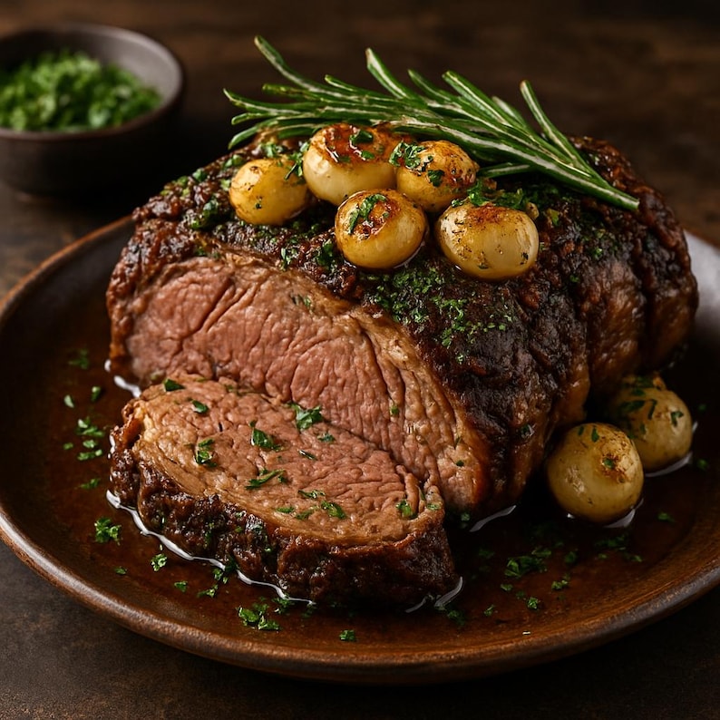 Slow Roasted Boneless Leg of Lamb Recipe (PDF Download) - Etsy