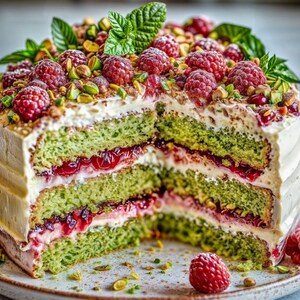 BEST RECIPE for Pistachio Raspberry Cake, Easy Recipe, Dinner Recipe ...